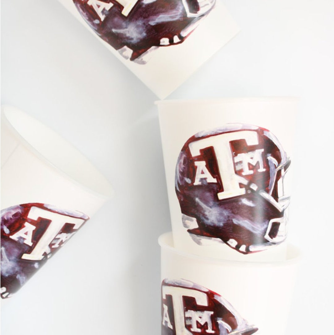 Texas A&M Football Helmet Cup Set - Etsy