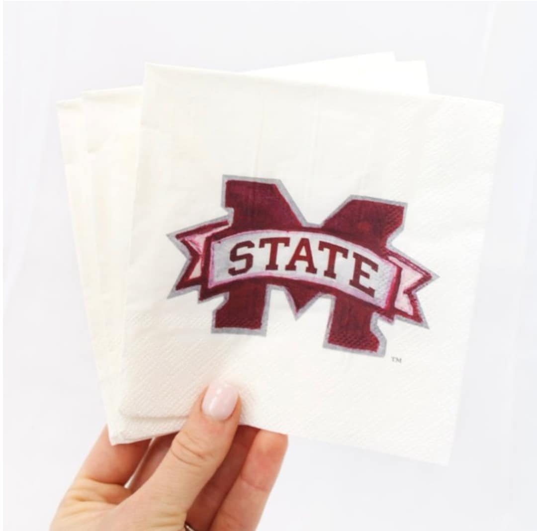 MS State Logo Napkin Set - Etsy