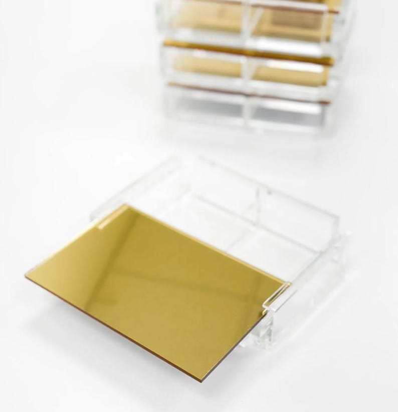 Gold Metallic Acrylic Double Deck Card Case - Etsy