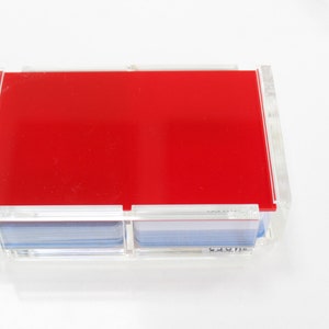 Red Acrylic Double Deck Card Case, Beautiful Red Playing Card Display ...