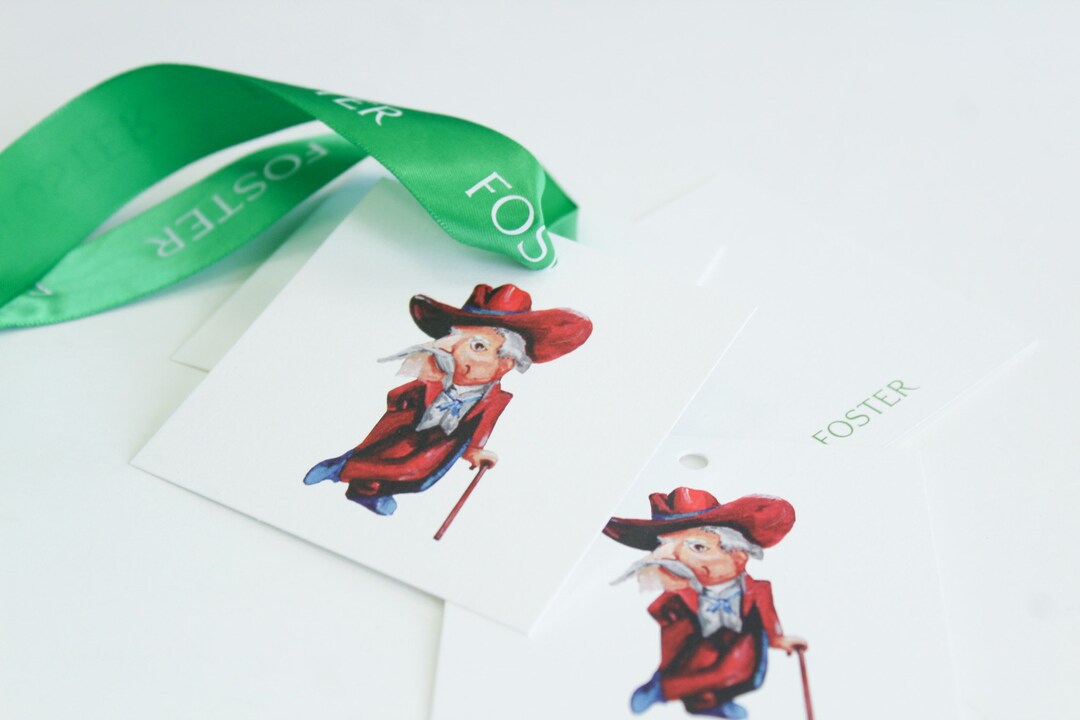 Ole Miss Colonel Reb Gift Tag Set, Set of 10 Ole Miss Gift Tags, Square ...