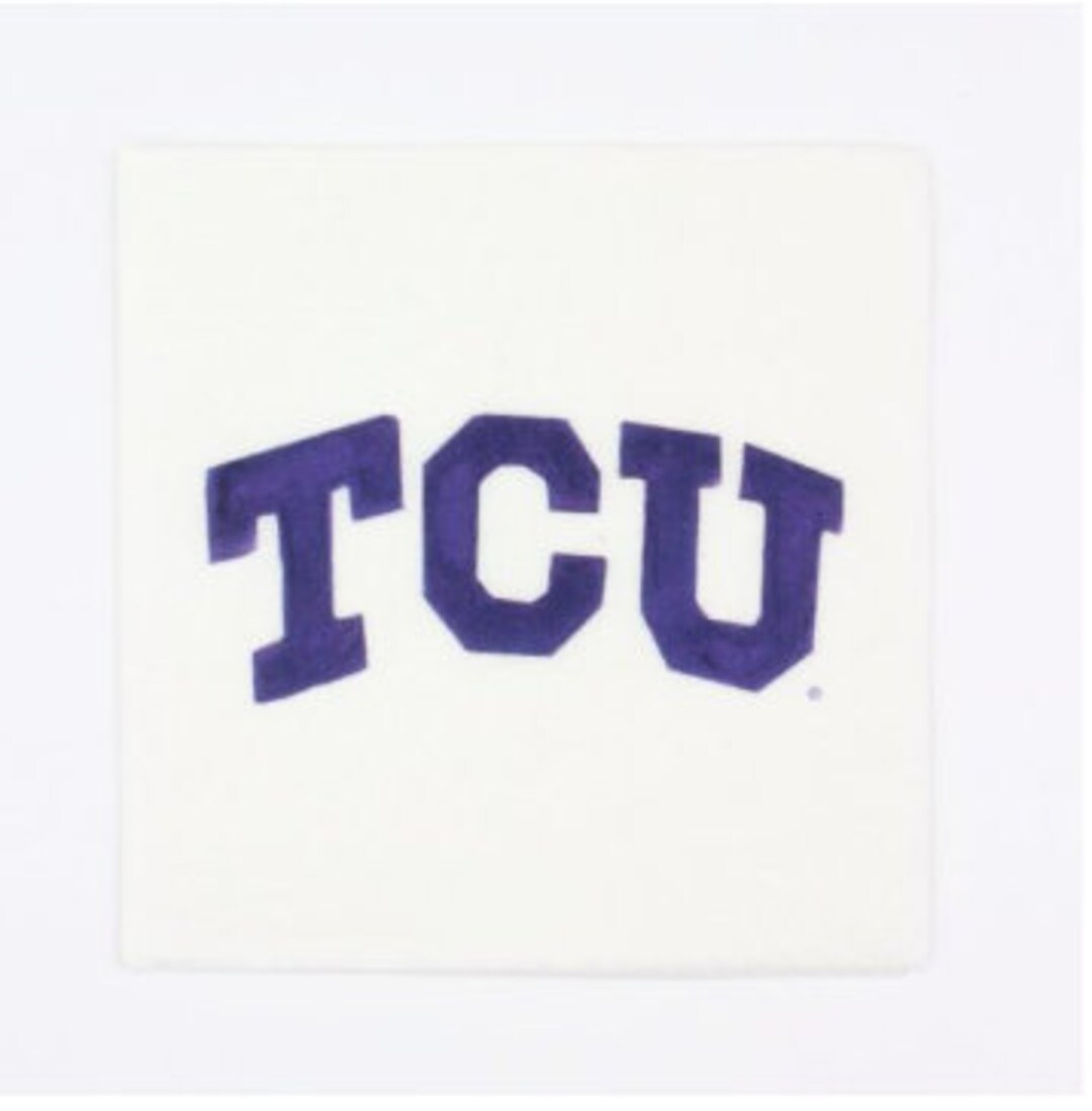 TCU Logo Napkin Set - Etsy