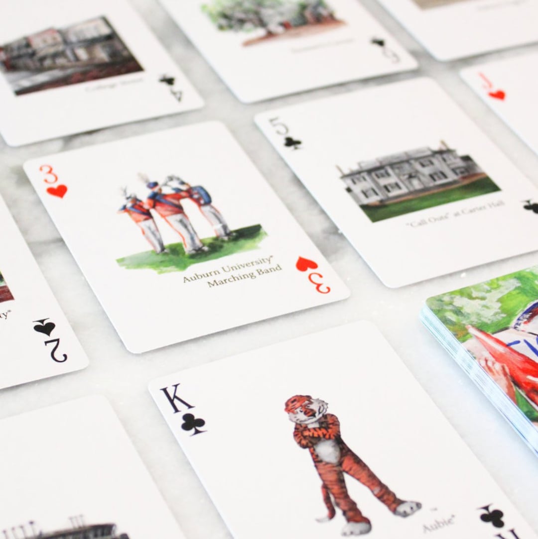 Auburn University Playing Cards - Etsy