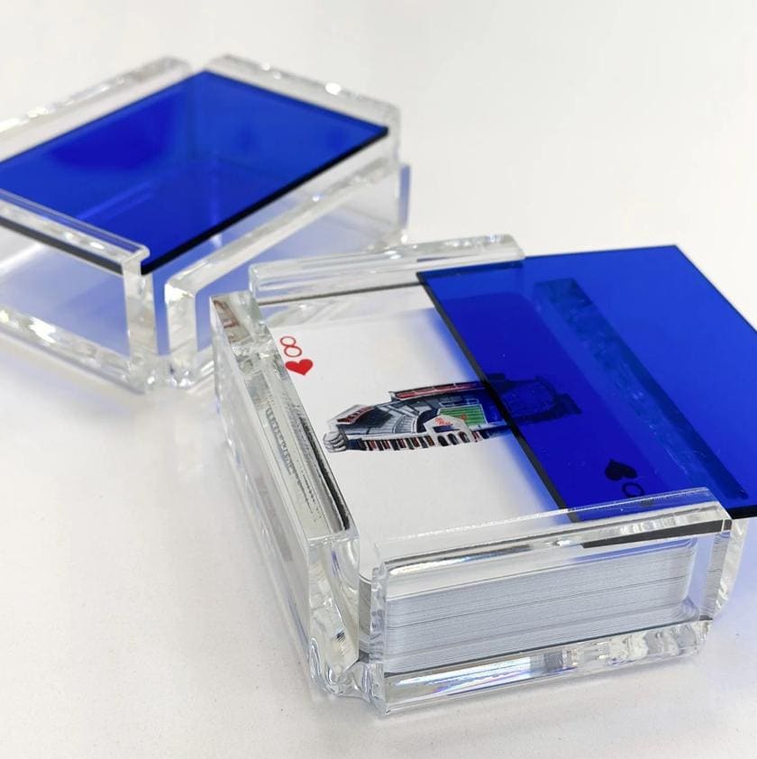 Royal Blue Acrylic Single Deck Card Case - Etsy