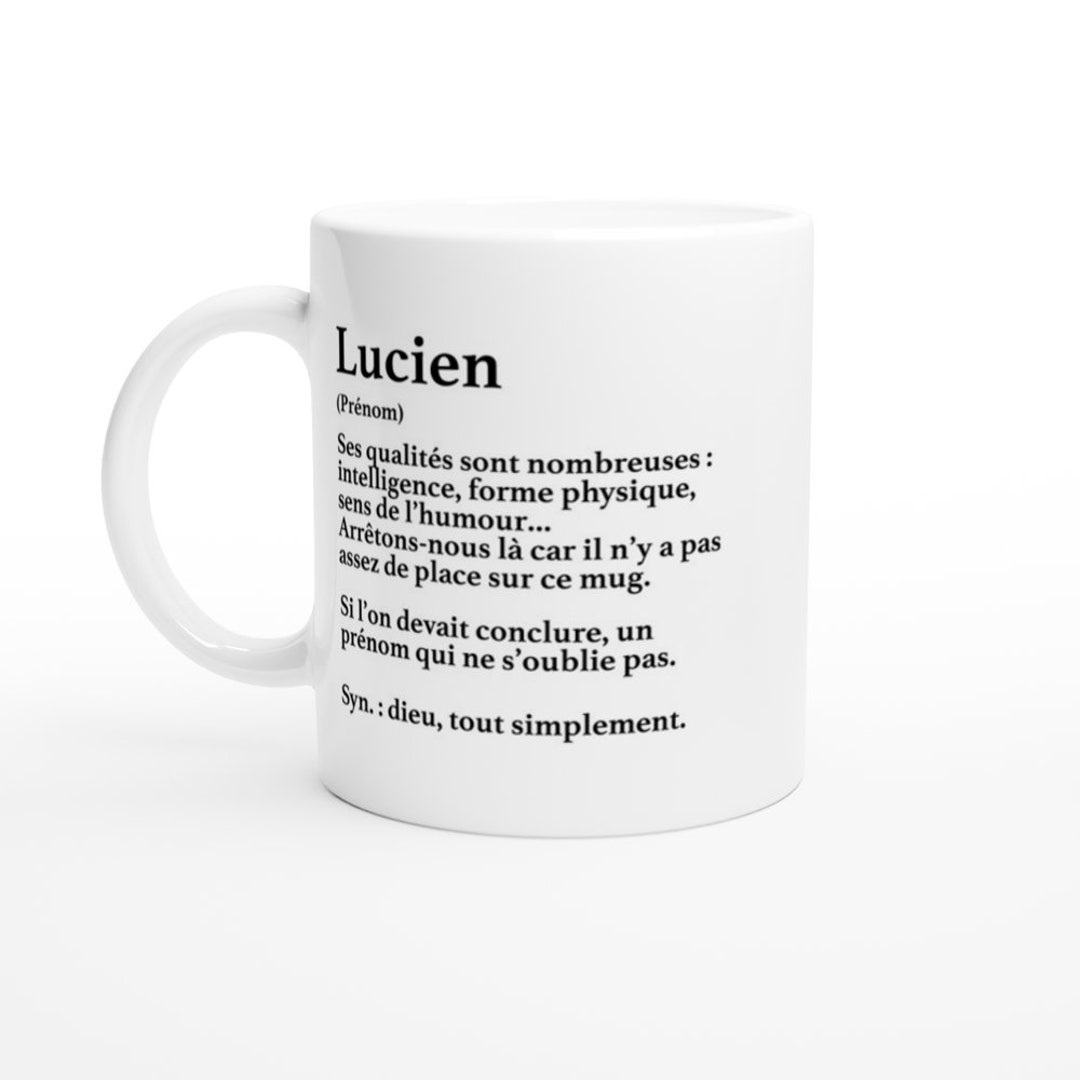 Tasse Geschenk Lucien Definition Lucien Geschenk personalisierter Name ...