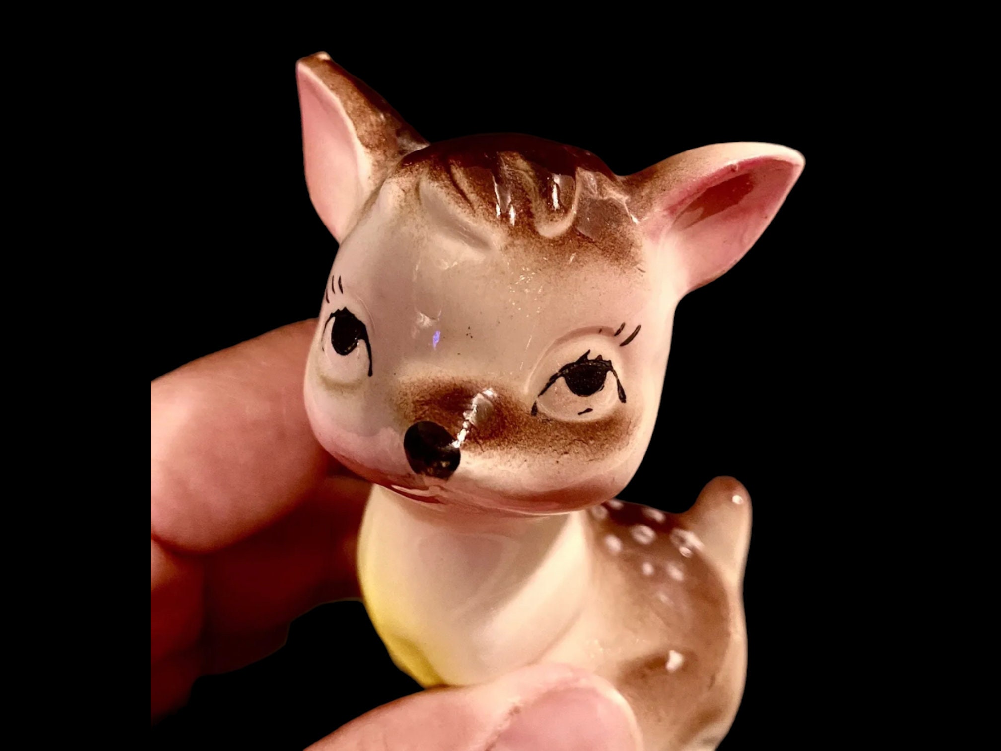 Vintage Anthropomorphic Kitsch Porcelain Baby Deer Figurine Hand ...