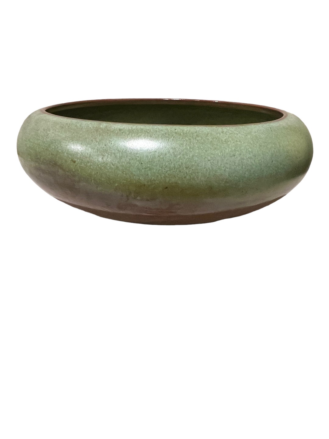 Vintage Frankoma Pottery Prairie Green Round Planter Bowl #212 EUC - Etsy