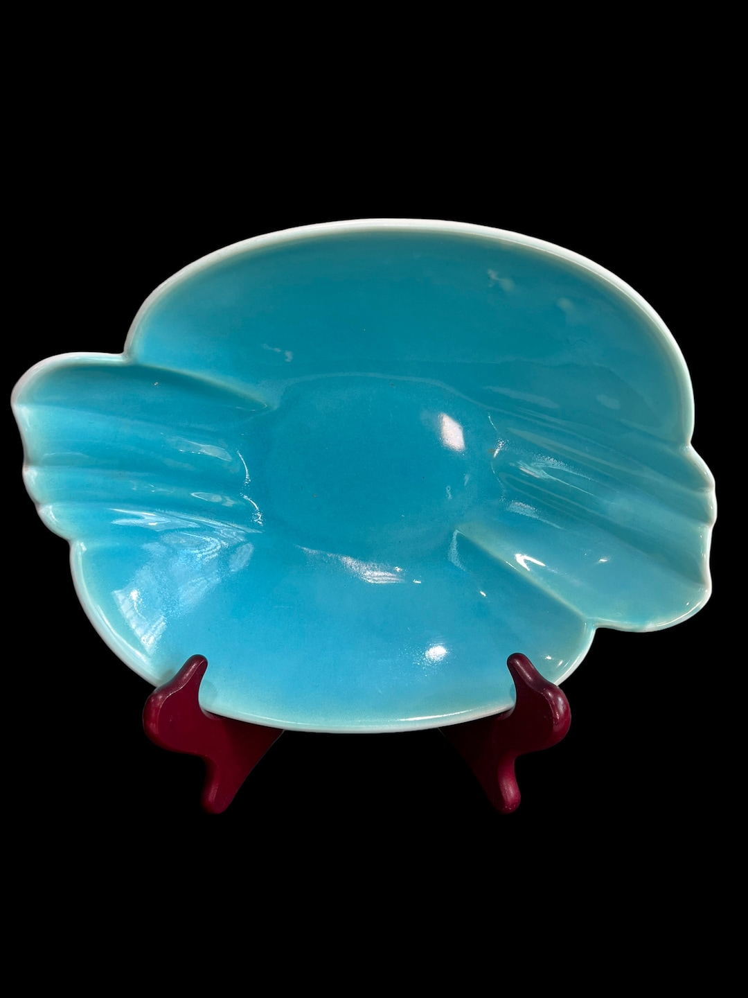 Vintage Bauer Pottery Los Angeles Turquoise Blue & White Ceramic ...