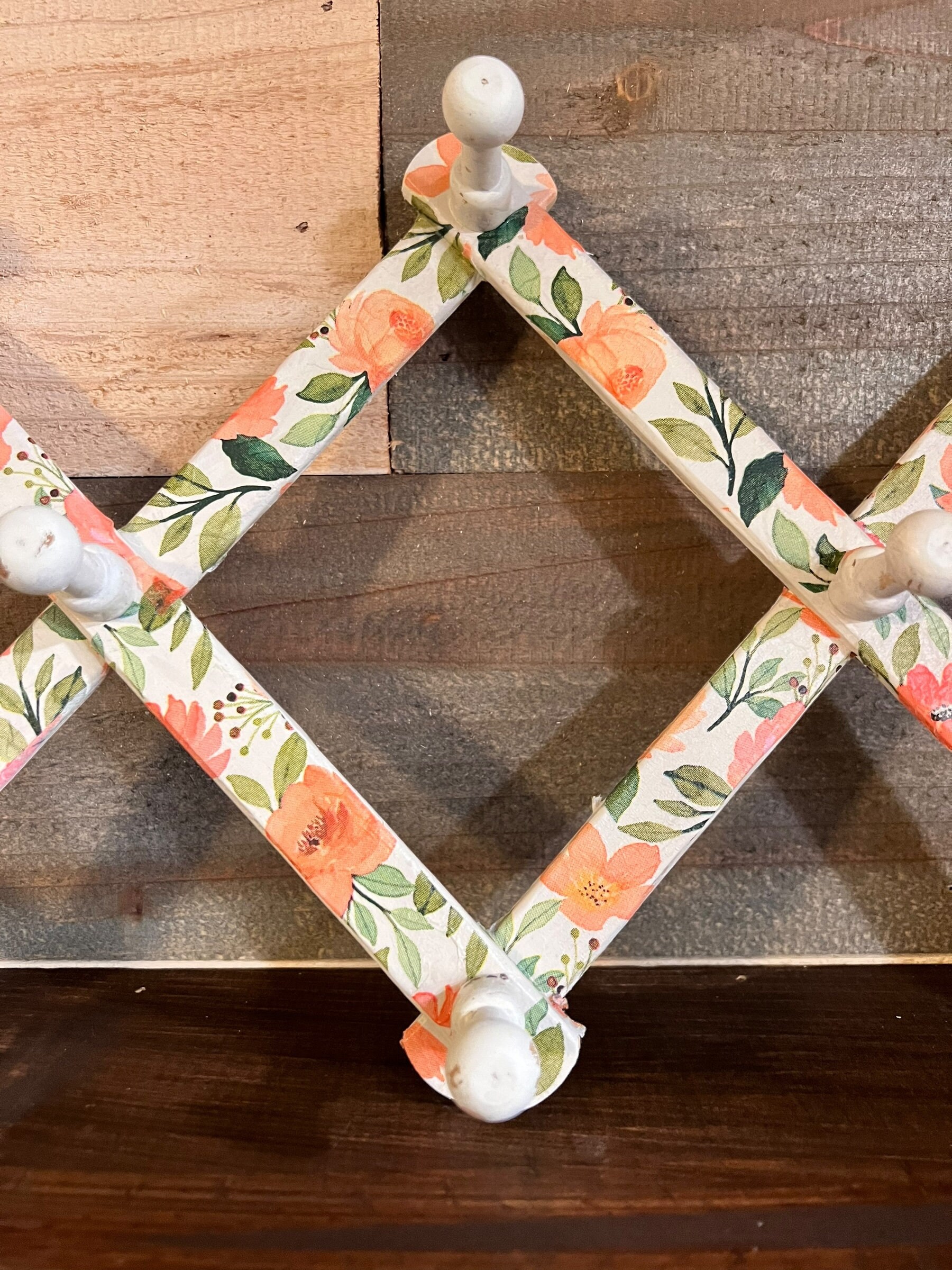 Vintage Upcycled Cottagecore Shabby Farmhouse Spring Wooden Accordion ...