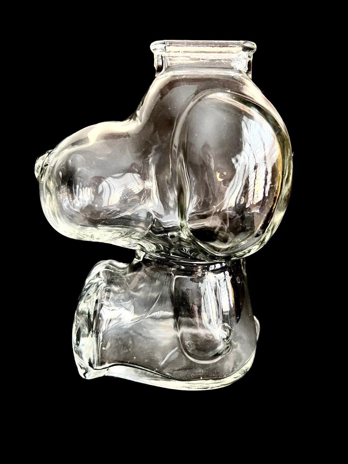 Vintage Snoopy Coin Bank 1960's Clear Glass Peanuts 6 - Etsy