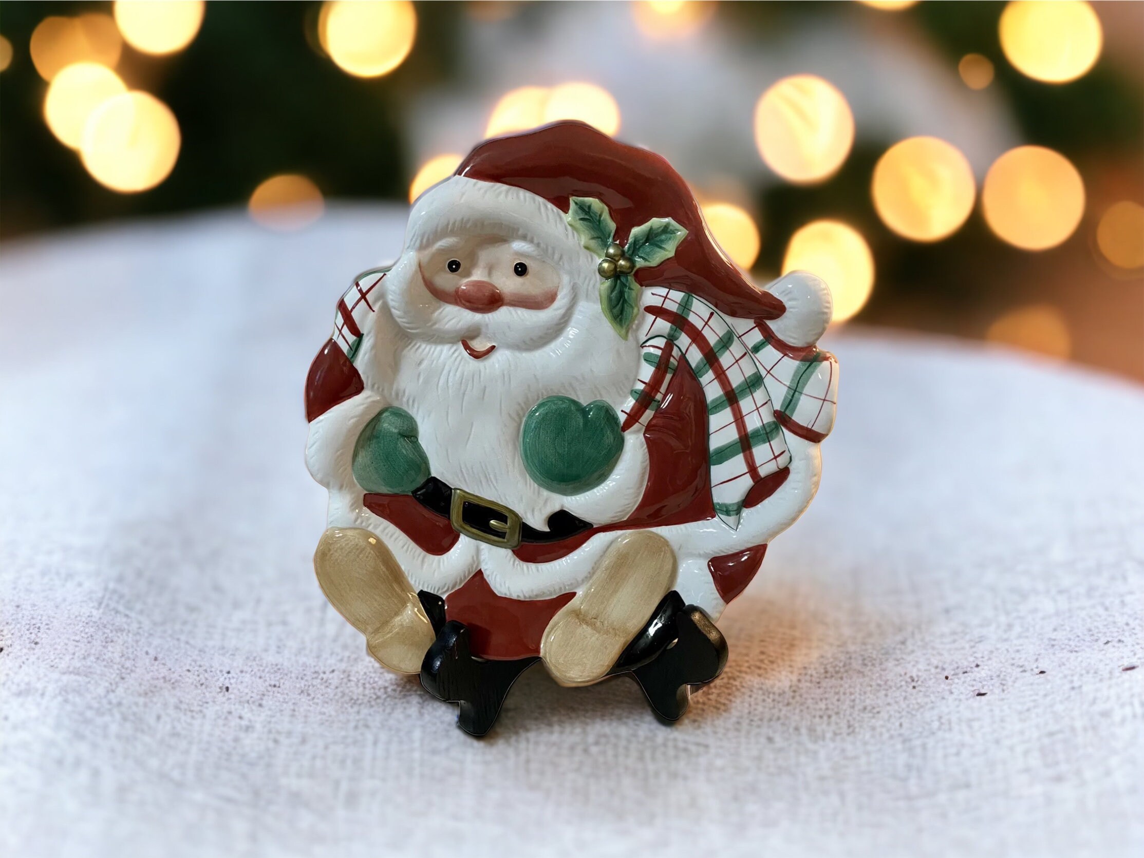 Fitz and Floyd Plates Santa - Etsy Fitz and Floyd Plates Santa - Etsy