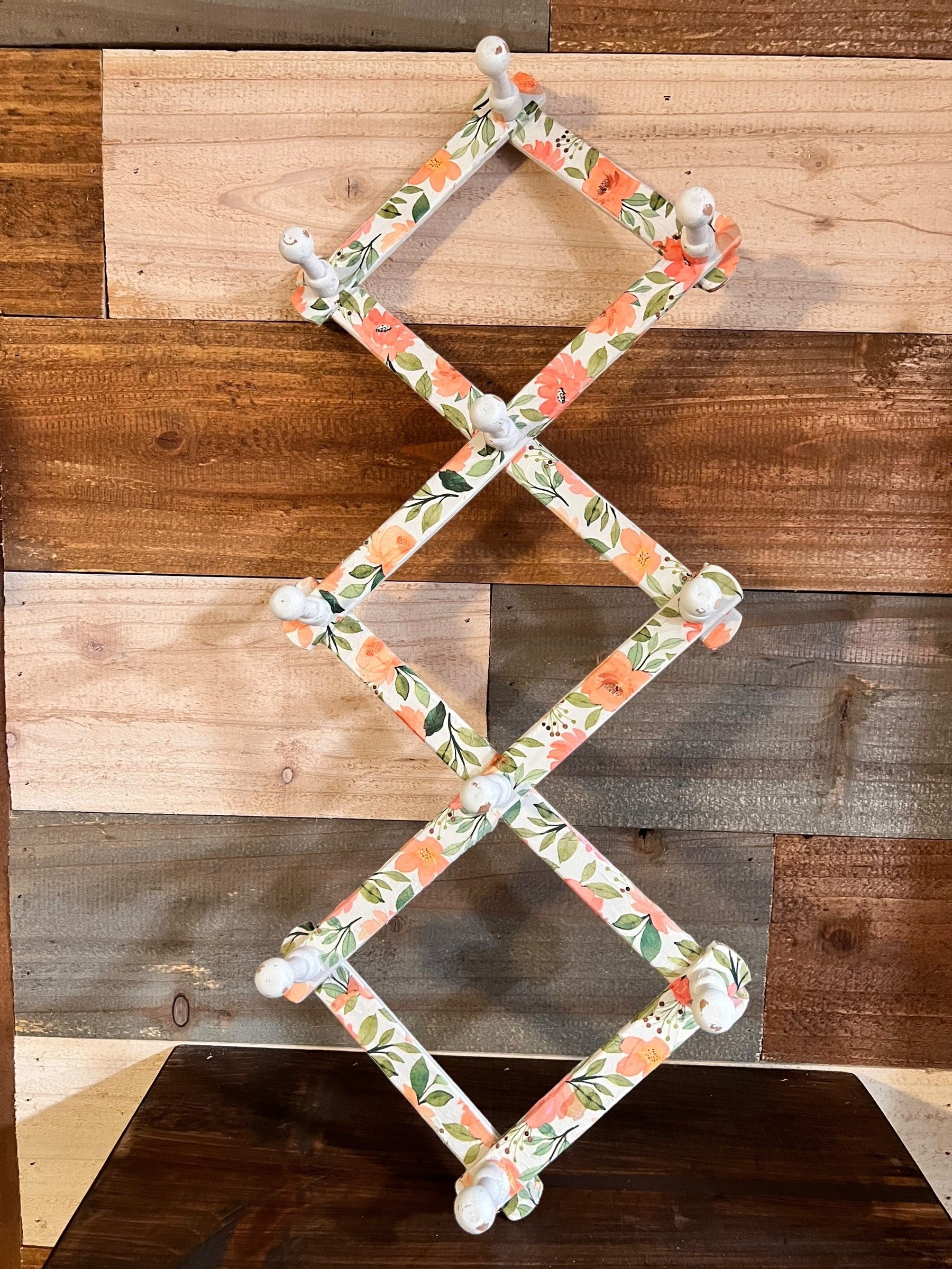 Vintage Upcycled Cottagecore Shabby Farmhouse Spring Wooden Accordion ...