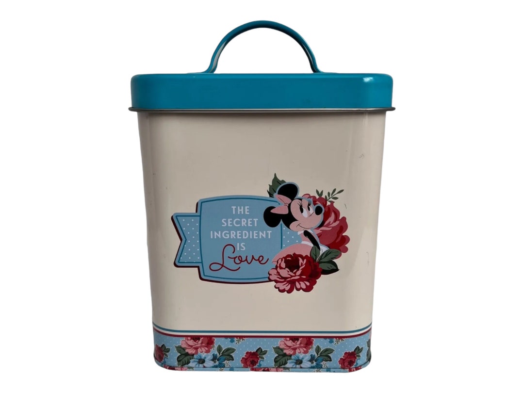 Disney Minnie Mouse Square Decorative Storage Tin With Handle and Lid ...