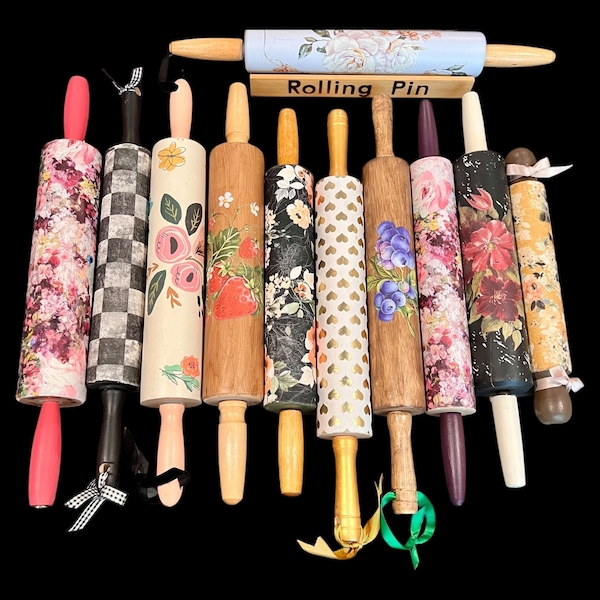 Painted Rolling Pins - Etsy