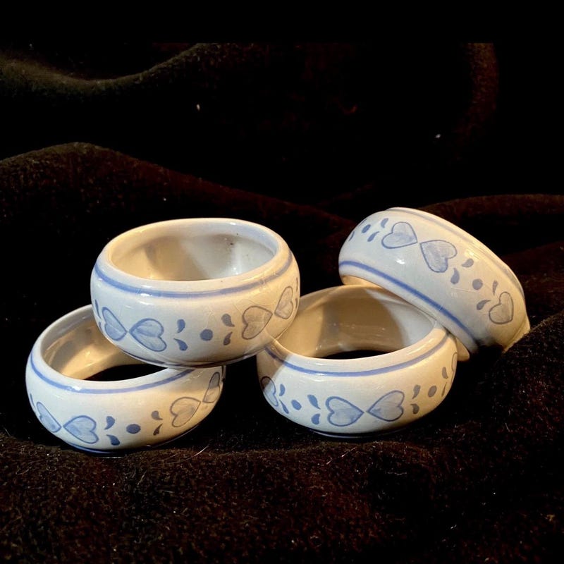 Vintage Heart Napkin Rings - Etsy
