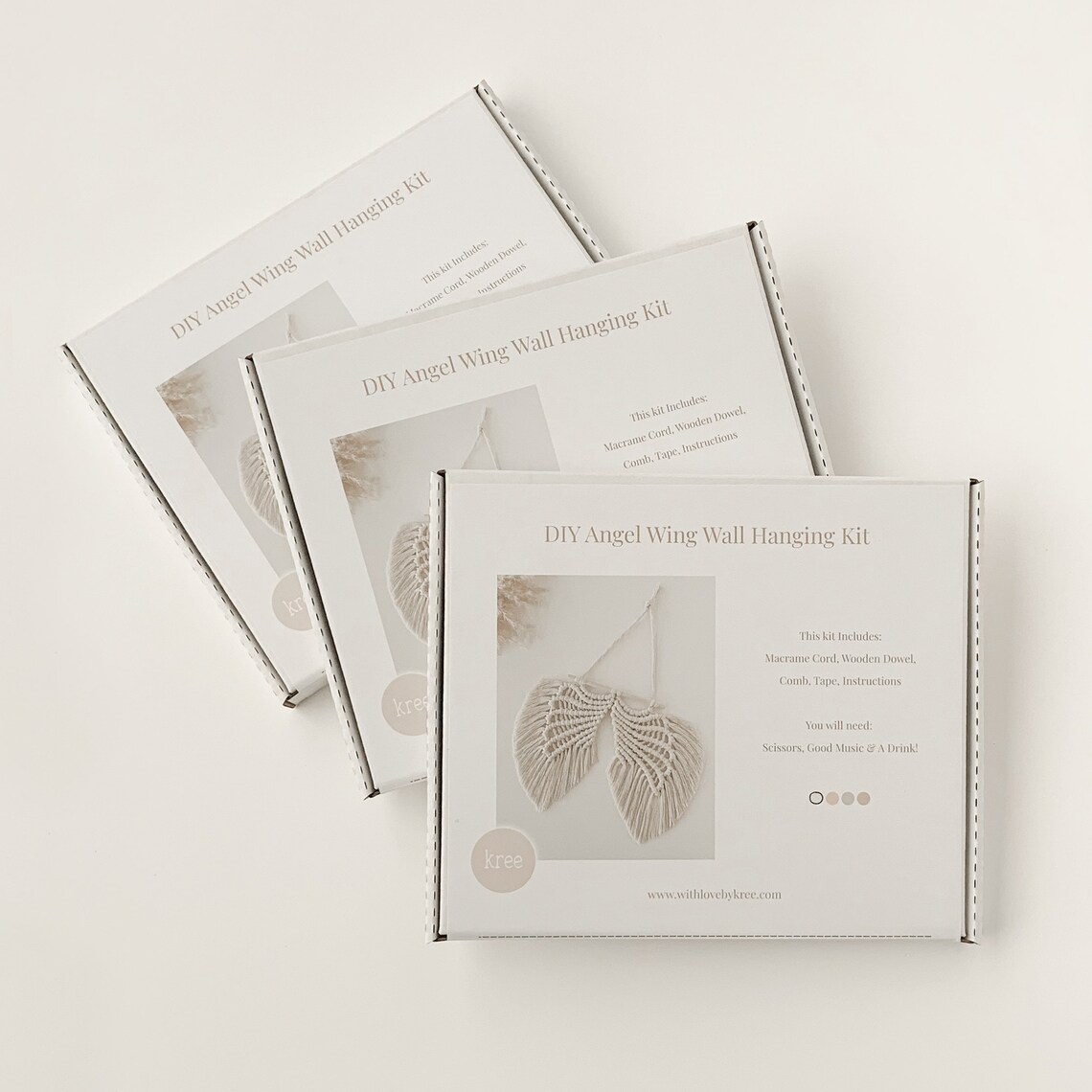 Macrame Tutorial | Macrame Angel Wing | PDF Pattern Download | DIY Kit ...