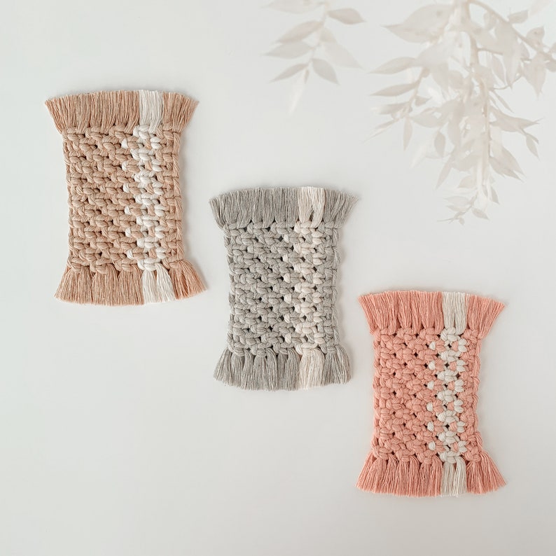 DIY Macrame Coaster Kit | Boho Coaster Tutorial | DIY Craft Kit With ...