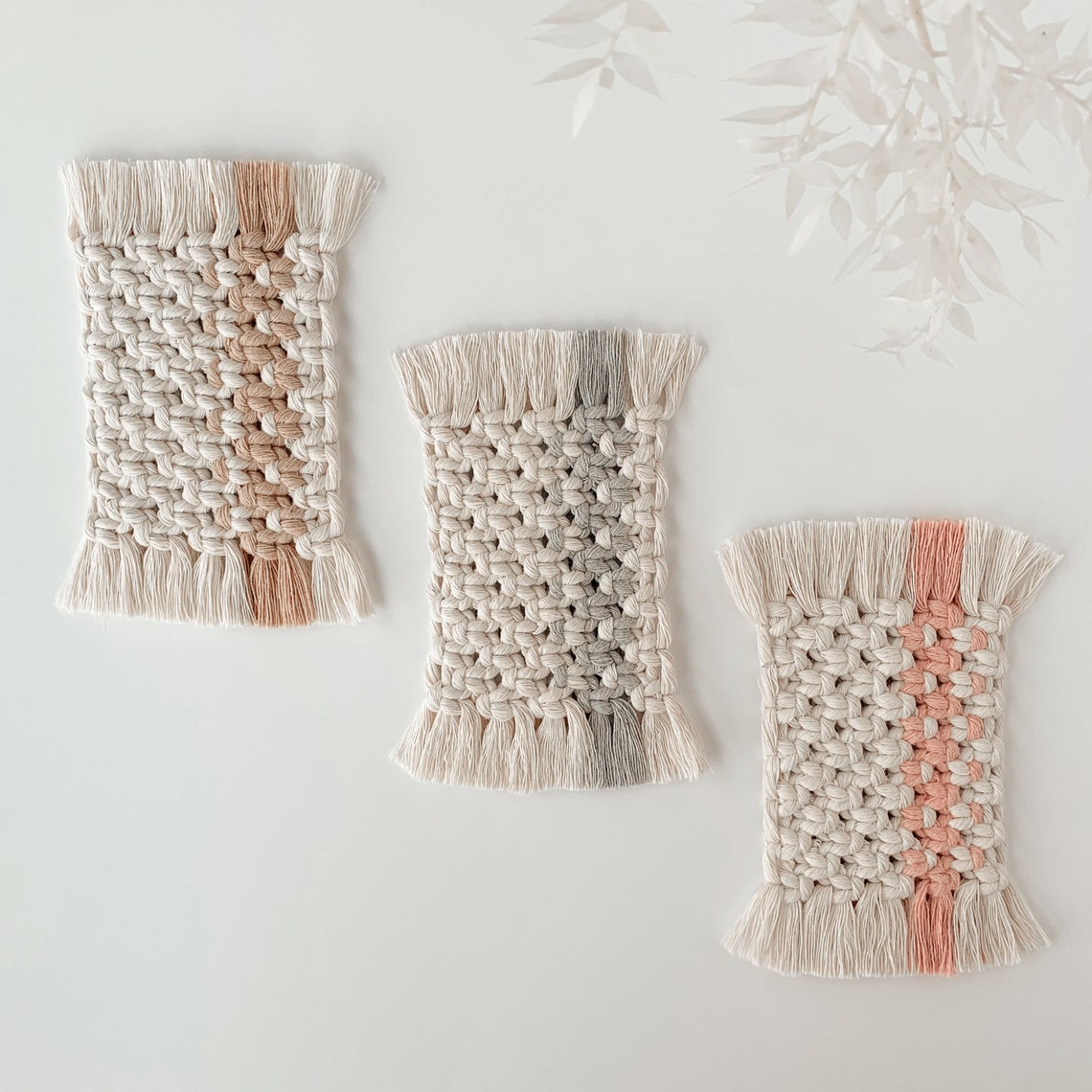 DIY Macrame Coaster Kit Boho Coaster Tutorial DIY Craft - Etsy
