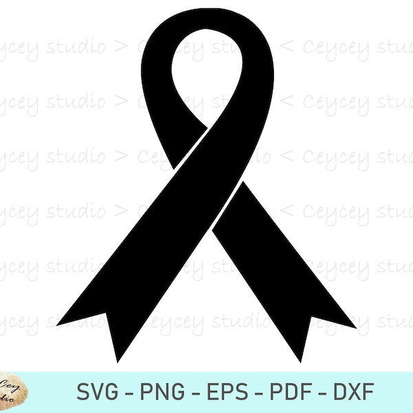 Cancer Ribbon Svg - Etsy