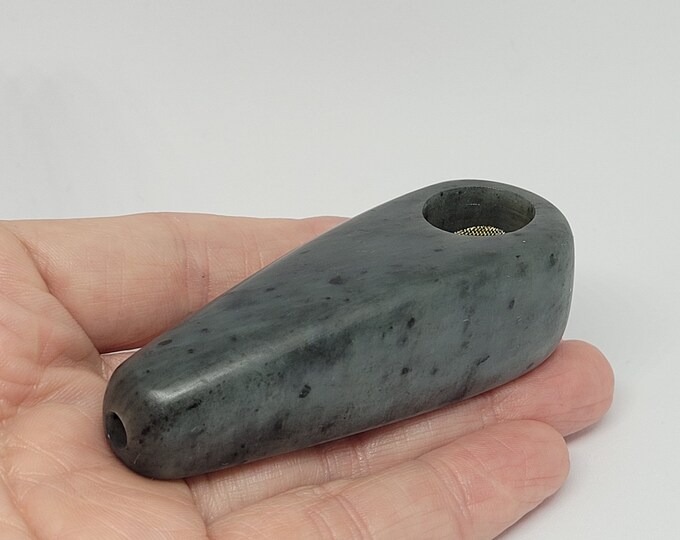 Pipe Grey Soapstone Handmade Smoking Pipe Unique - Etsy