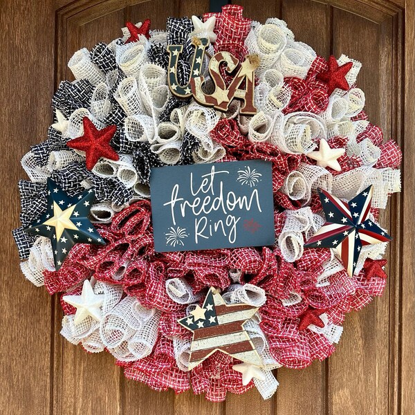 Labor Day Wreath - Etsy