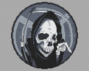 Death Cross Stitch | Etsy