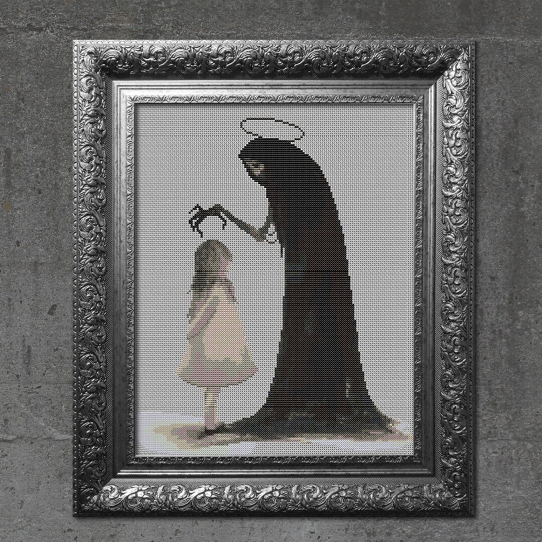 Girl With Death. Cross Stitch Pattern. PDF #1 - Etsy