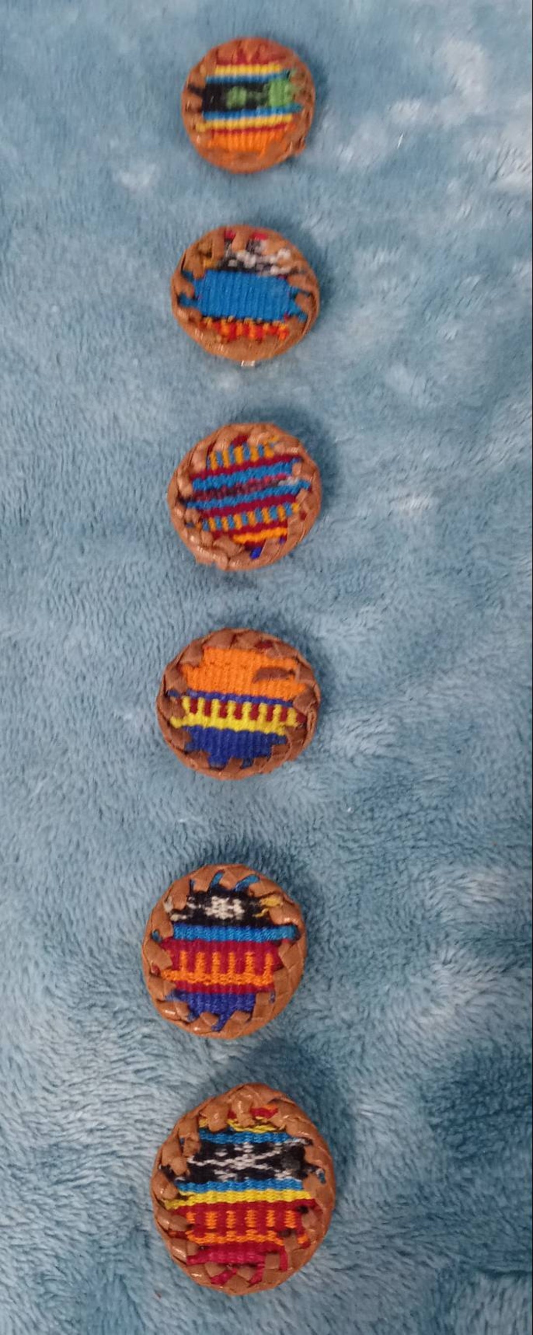 Vintage Native American Indian Embroidered and Bràided Leather Button ...