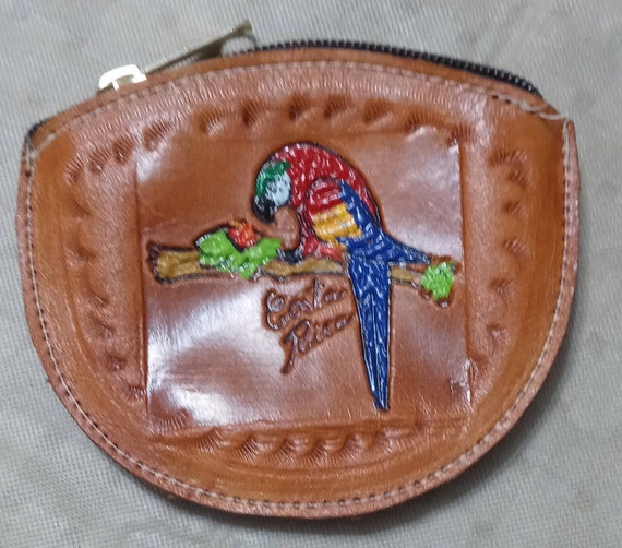 Vintage Genuine Leather Change Purse Souvenir From Puerto Rico - Etsy