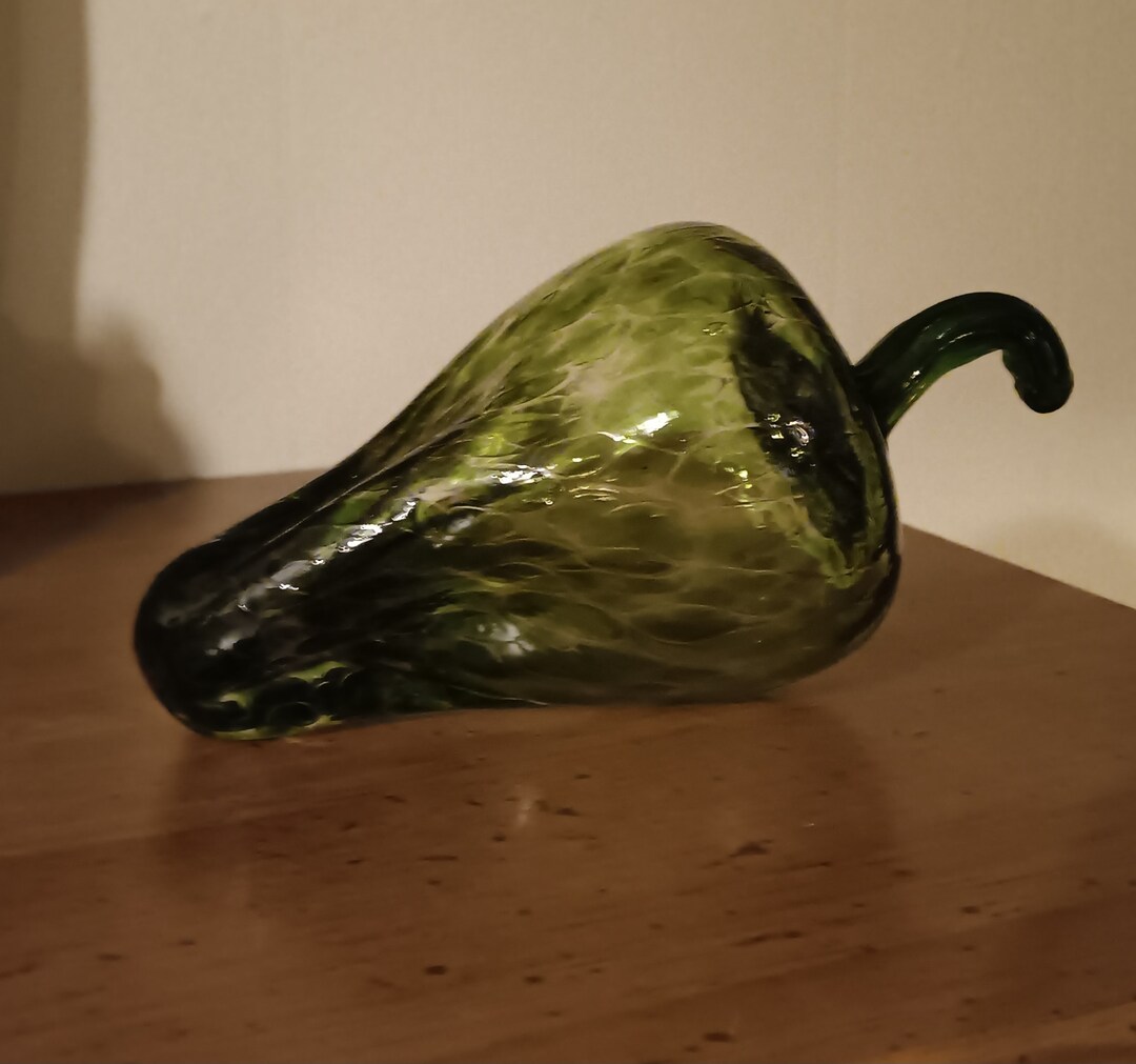 Green Blown Glass Confetti Art Pepper - Etsy