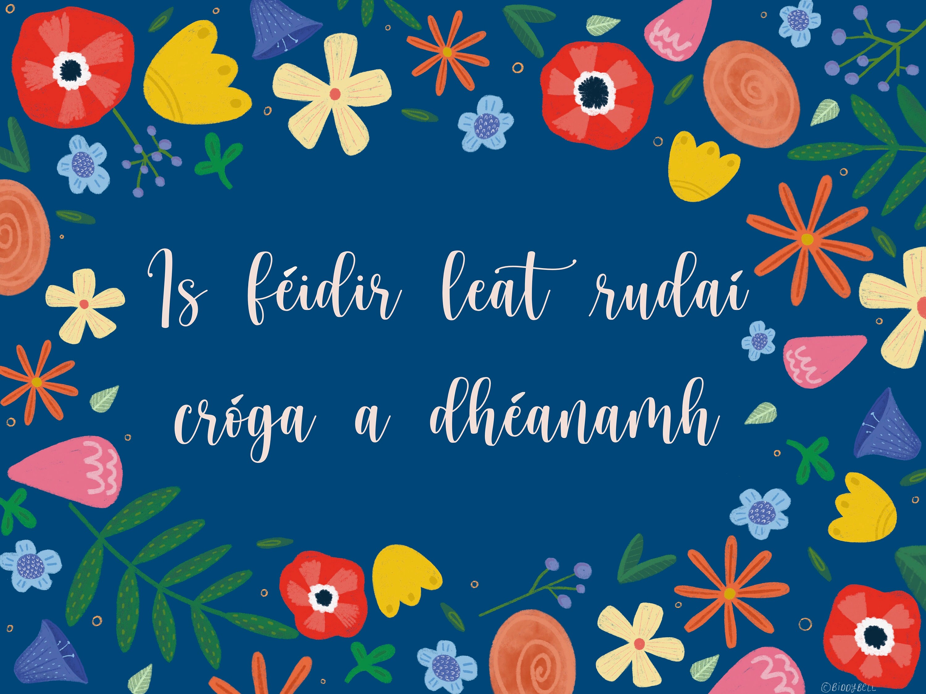 Irish Phrase “is Féidir Leat Rudaí Cróga A Dhéanamh” / You Can Do Brave ...