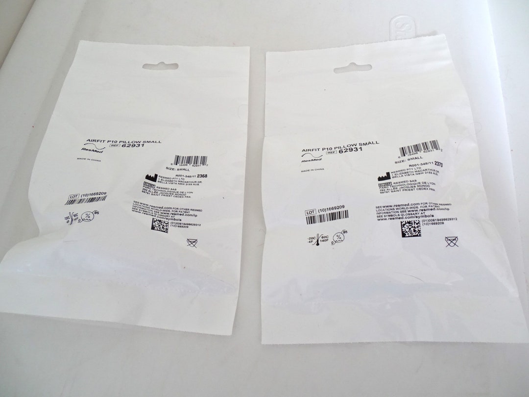 Resmed Lot of (2) Airfit P10 Pillow Size Small Ref. 62931 Factory ...