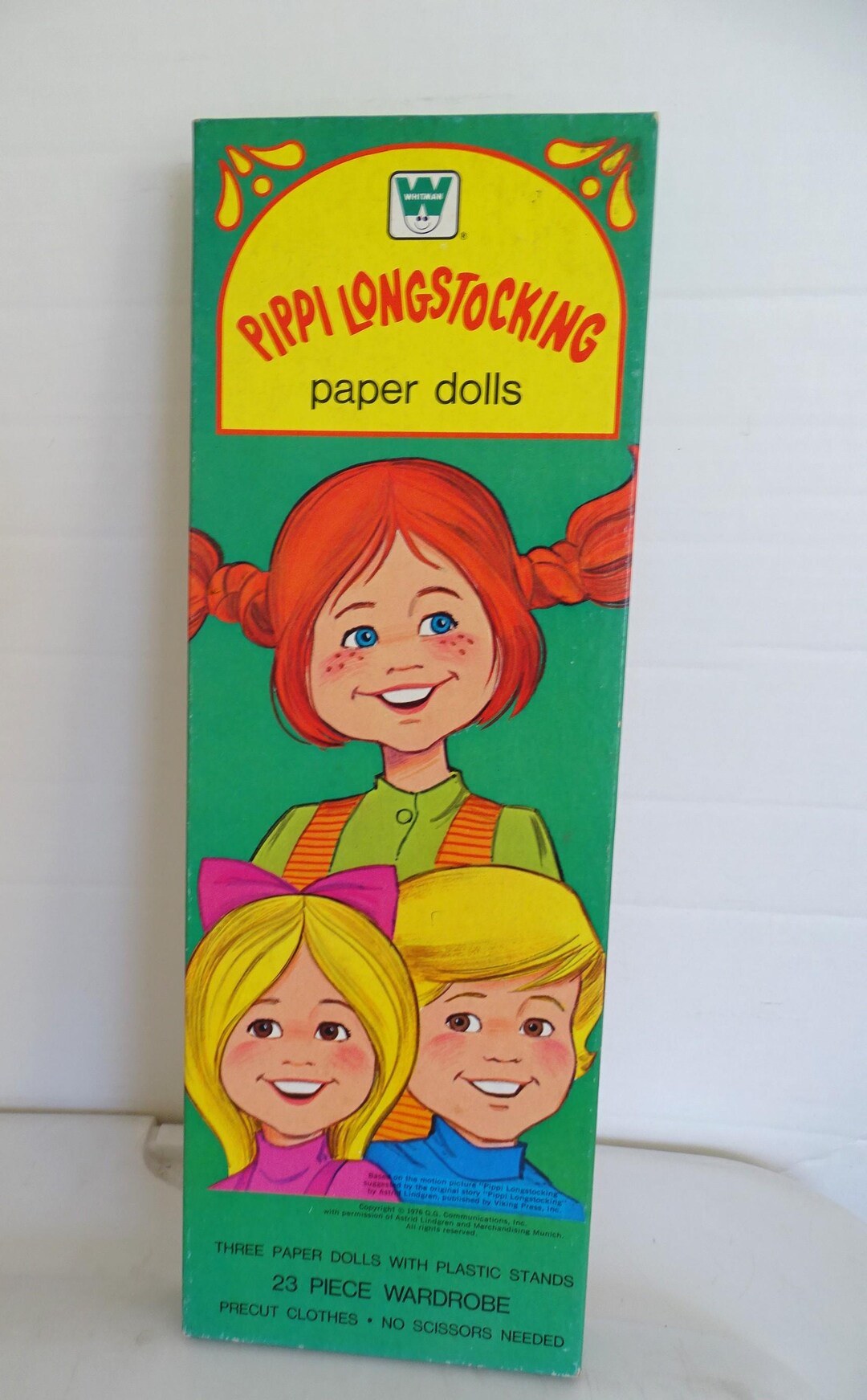 Vintage 1976 Whitman Pippi Longstocking Paper Dolls Un-cut Mint in Box ...