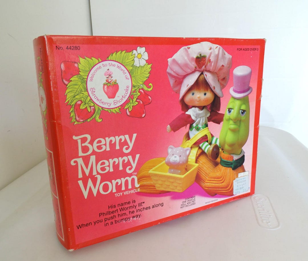 Vintage 1983 Kenner Berry Merry Worm Toy Vehicle MIB Strawberry ...