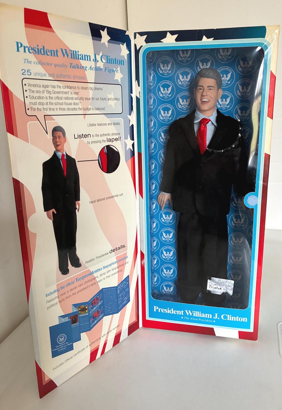 2003 Toypresidents 13" President Bill Clinton Talking Action Figure MIB ...