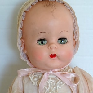 Vintage 1950's Effanbee 18" Stuffed Vinyl Baby Doll W/ Original Clothes ...