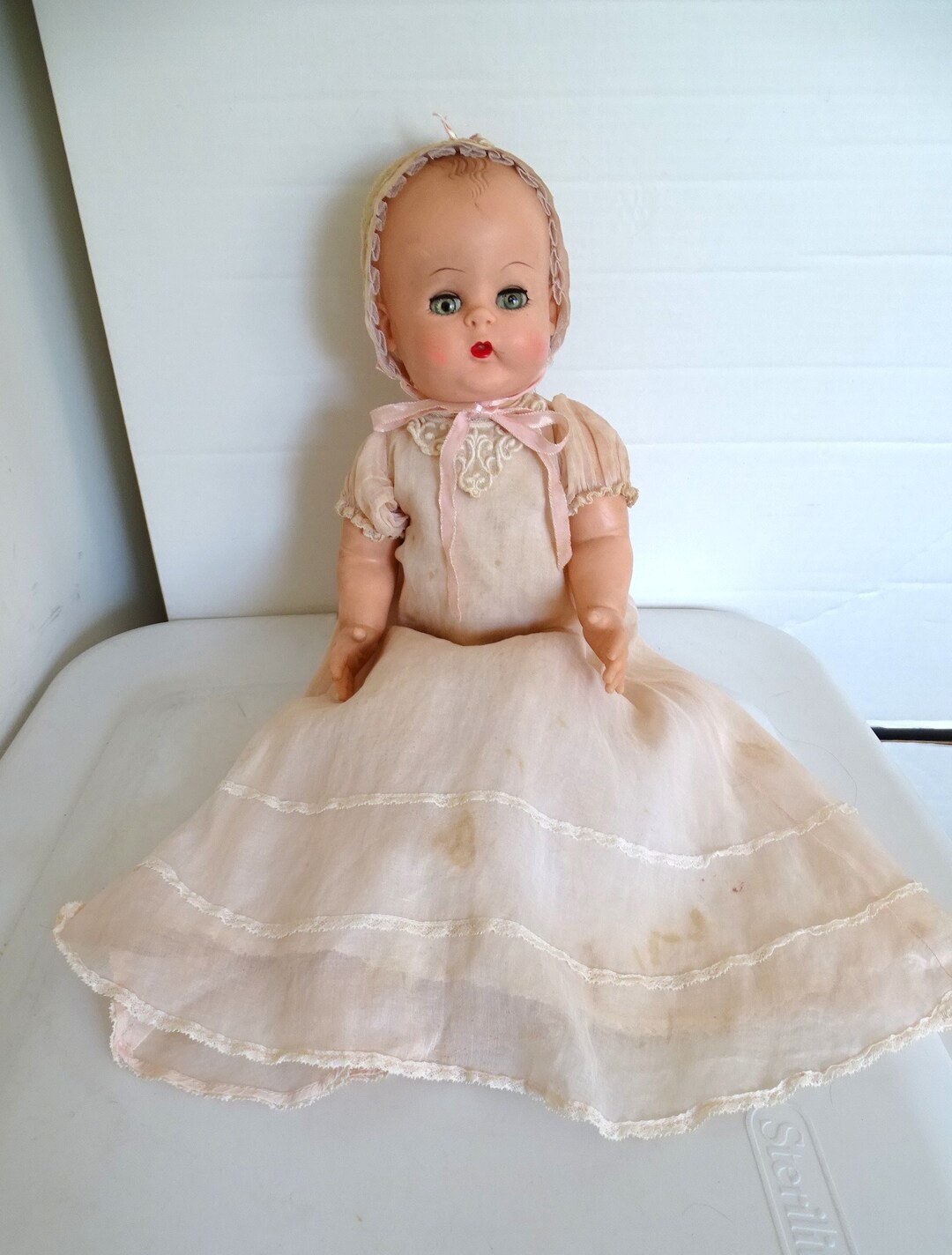 Vintage 1950's Effanbee 18" Stuffed Vinyl Baby Doll W/ Original Clothes ...