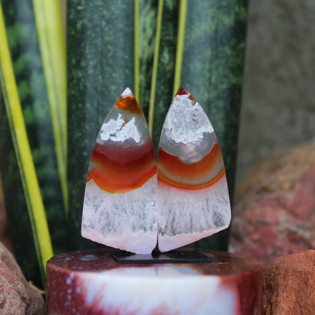 Red Agate Quartz Pair - Etsy