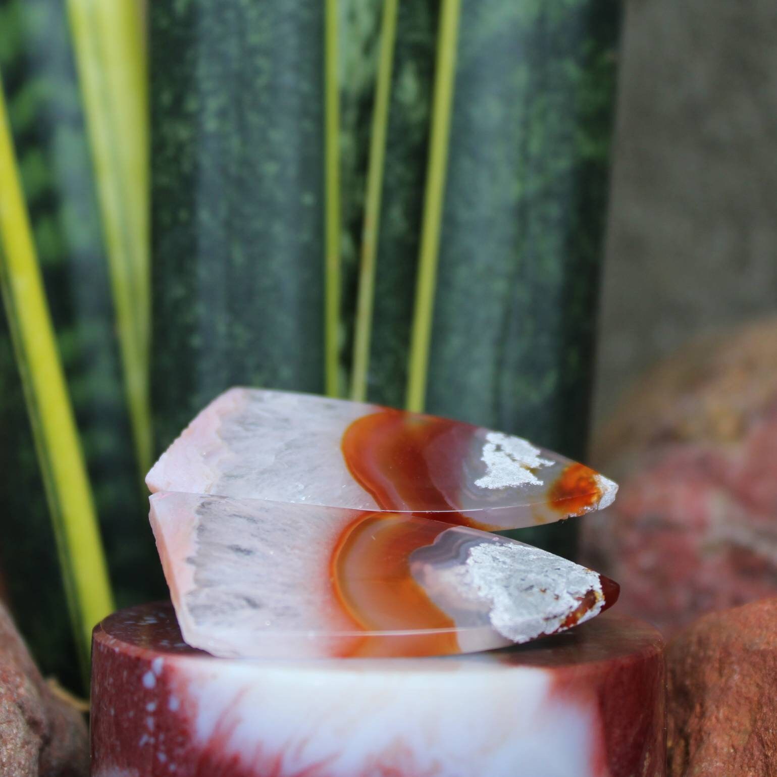 Red Agate Quartz Pair - Etsy