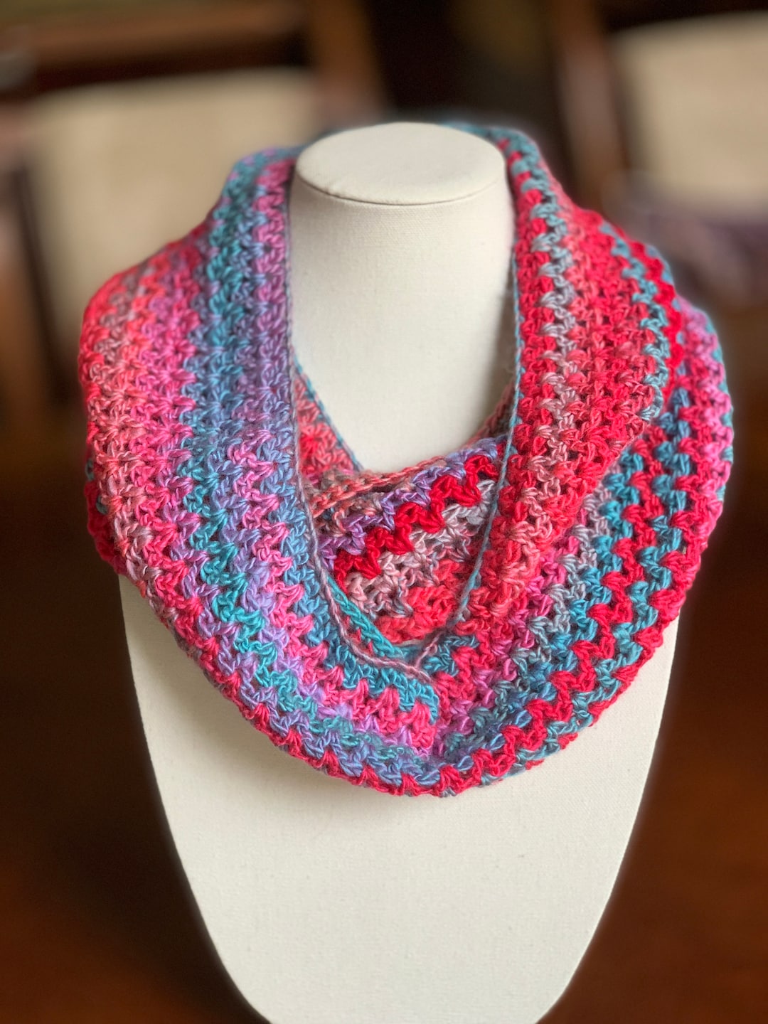 Red Sea Infinity Scarf - Handmade - Soft - Multicolor - Etsy