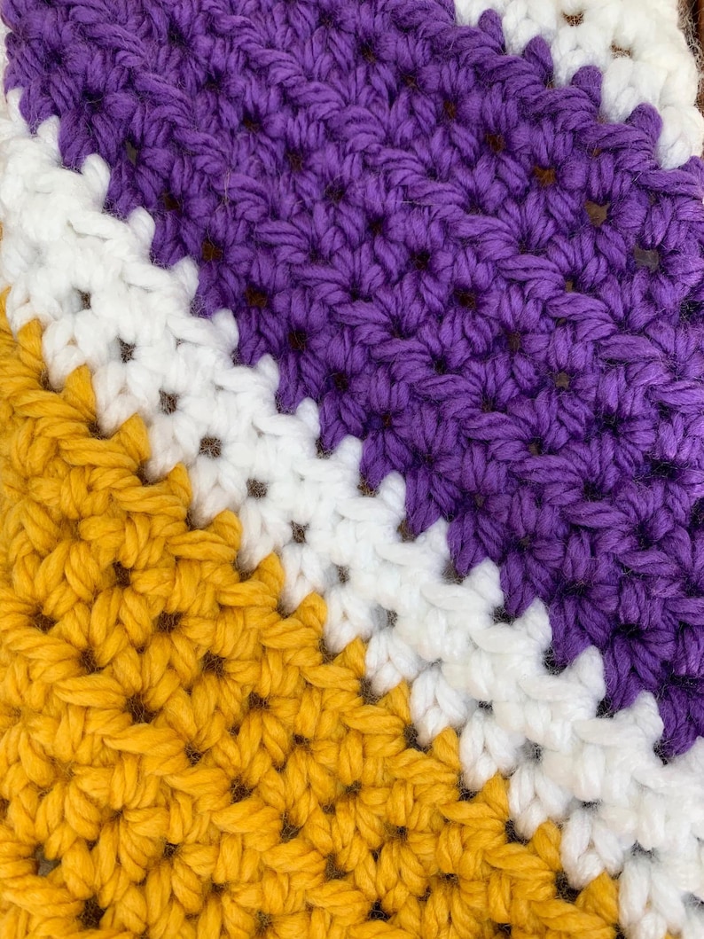 Lakers, LSU, Vikings Themed Blanket Crochet Pattern - Etsy