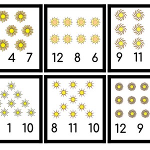 Sun Summer Spring Math Count & Clip Cards, #1-20: Digital - Etsy