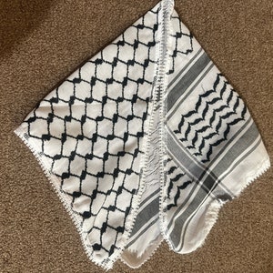 Palestinian Jordanian Red and White Hattah, Scarf, Hatta, Kuffieh ...