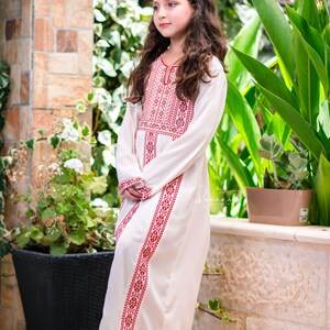 Palestinian Tatreez Dress, Red Embroidered Thobe for Baby/girl - Etsy ...