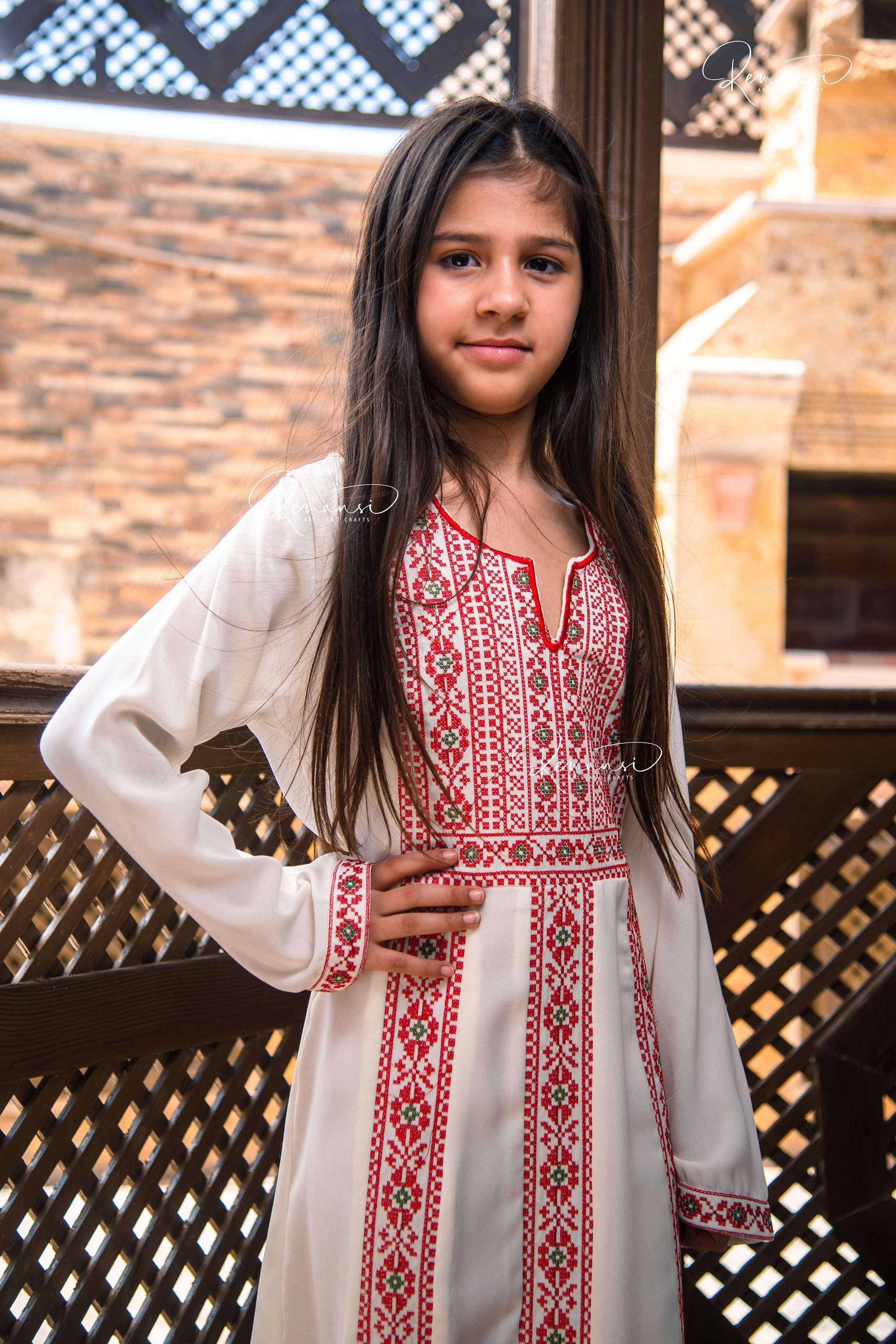 Palestinian Mediterranean Traditional White Tatreez - Etsy