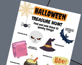 Indoor Halloween Treasure Hunt for Kids Printable Puzzle - Etsy UK