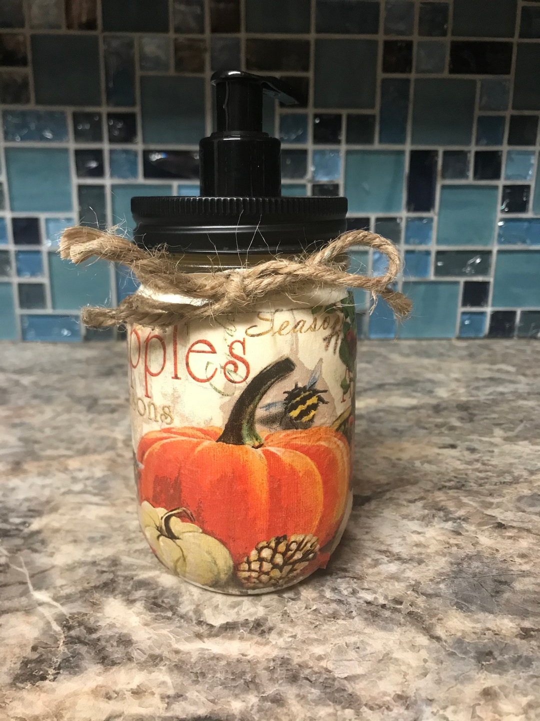 Fall Pumpkins Mason Jar Soap Dispenser - Etsy