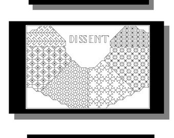 Maple Blackwork Pdf Pattern Downloadable Embroidery Chart | Etsy