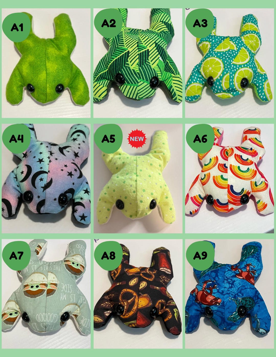 Handmade Plush Bean Frog - Sensory Toy, Collectible Froggy - Etsy