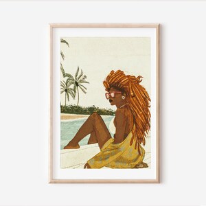 Black Woman in Nature Wall Art | African American Art | Living Room ...